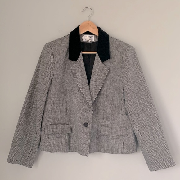 Russ | Jackets & Coats | Vintage Russ Togs Petite Velour And Tweed ...